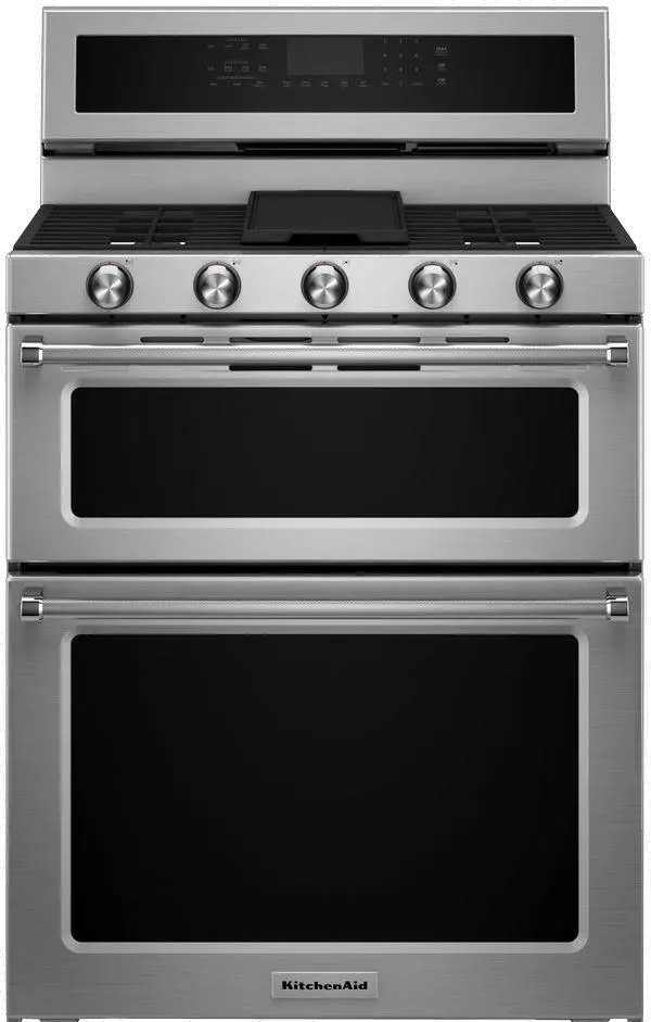 KitchenAid Double Oven Gas Range KFGD500ESS | RC Willey
